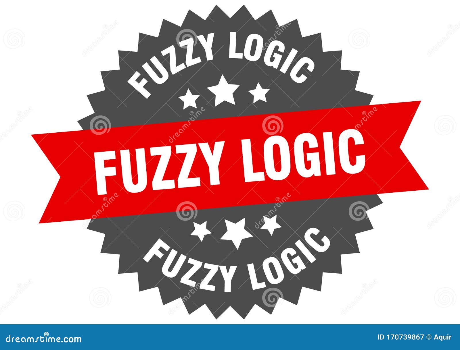 Fuzzy Logic Sign. Fuzzy Logic Circular Band Label. Fuzzy Logic Sticker ...