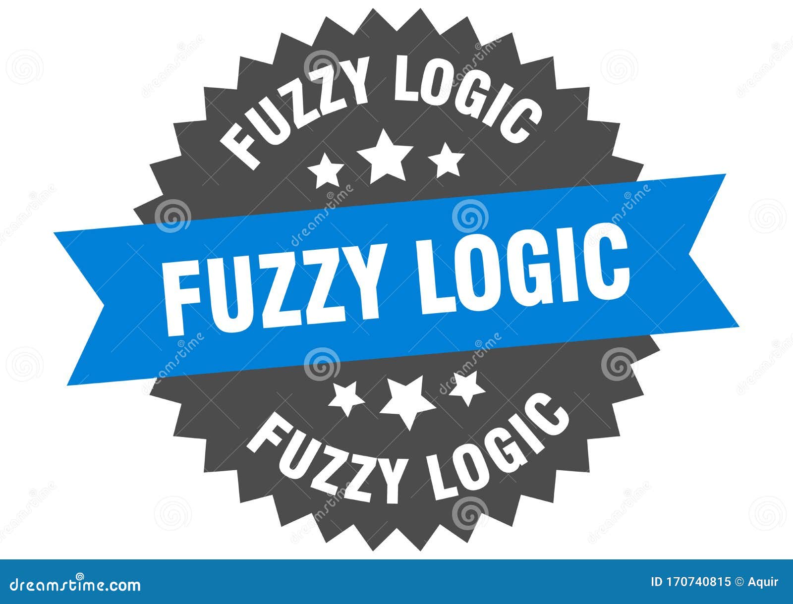 Fuzzy Logic Sign. Fuzzy Logic Circular Band Label. Fuzzy Logic Sticker ...