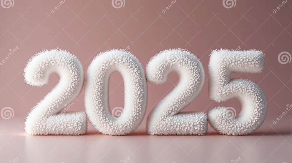 2025 Fuzzy Numbers in Soft Pink Background Exemplifying Future Concept ...