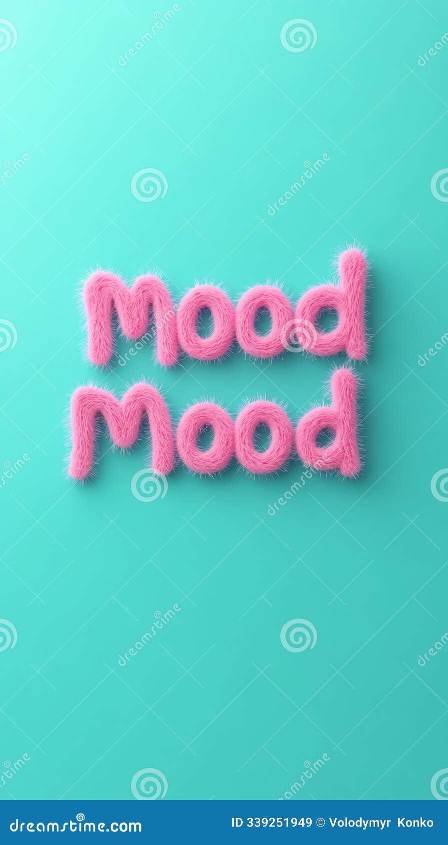Fuzzy Pink Lettering on Teal Background Stock Image - Image of pink ...