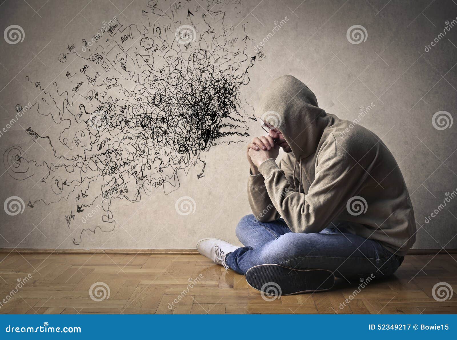 Fuzzy Thoughts stock illustration. Illustration of ground - 52349217