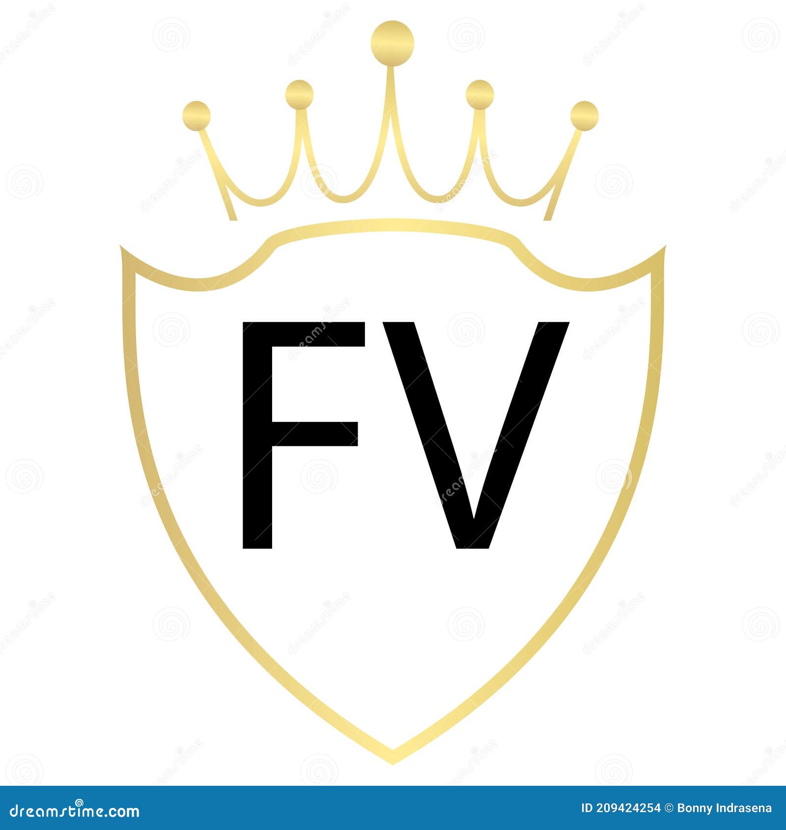 FV Letter Logo Design with Simple Style Stock Vector - Illustration of ...