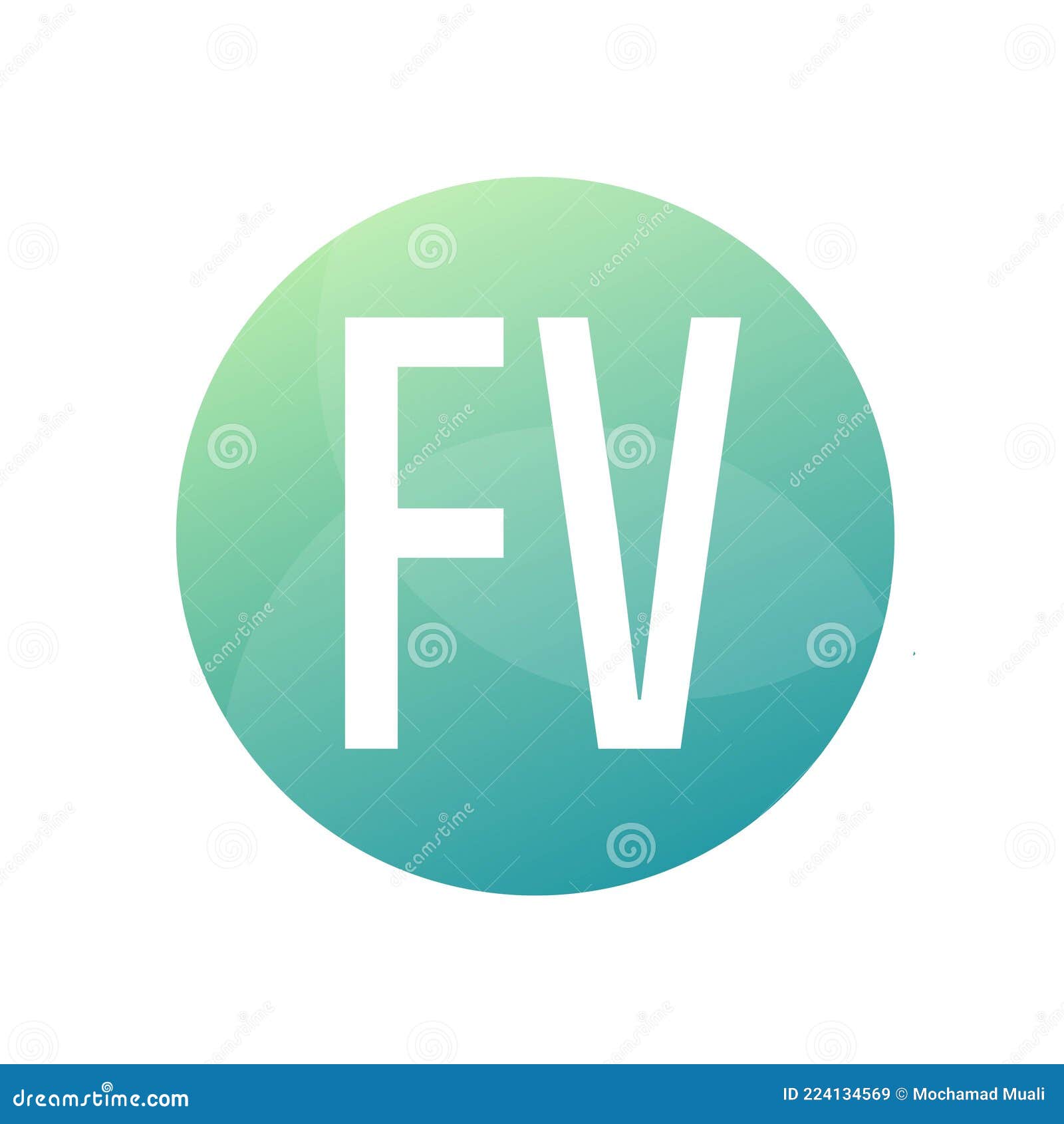 FV Letter Logo Design with Simple Style Stock Illustration ...