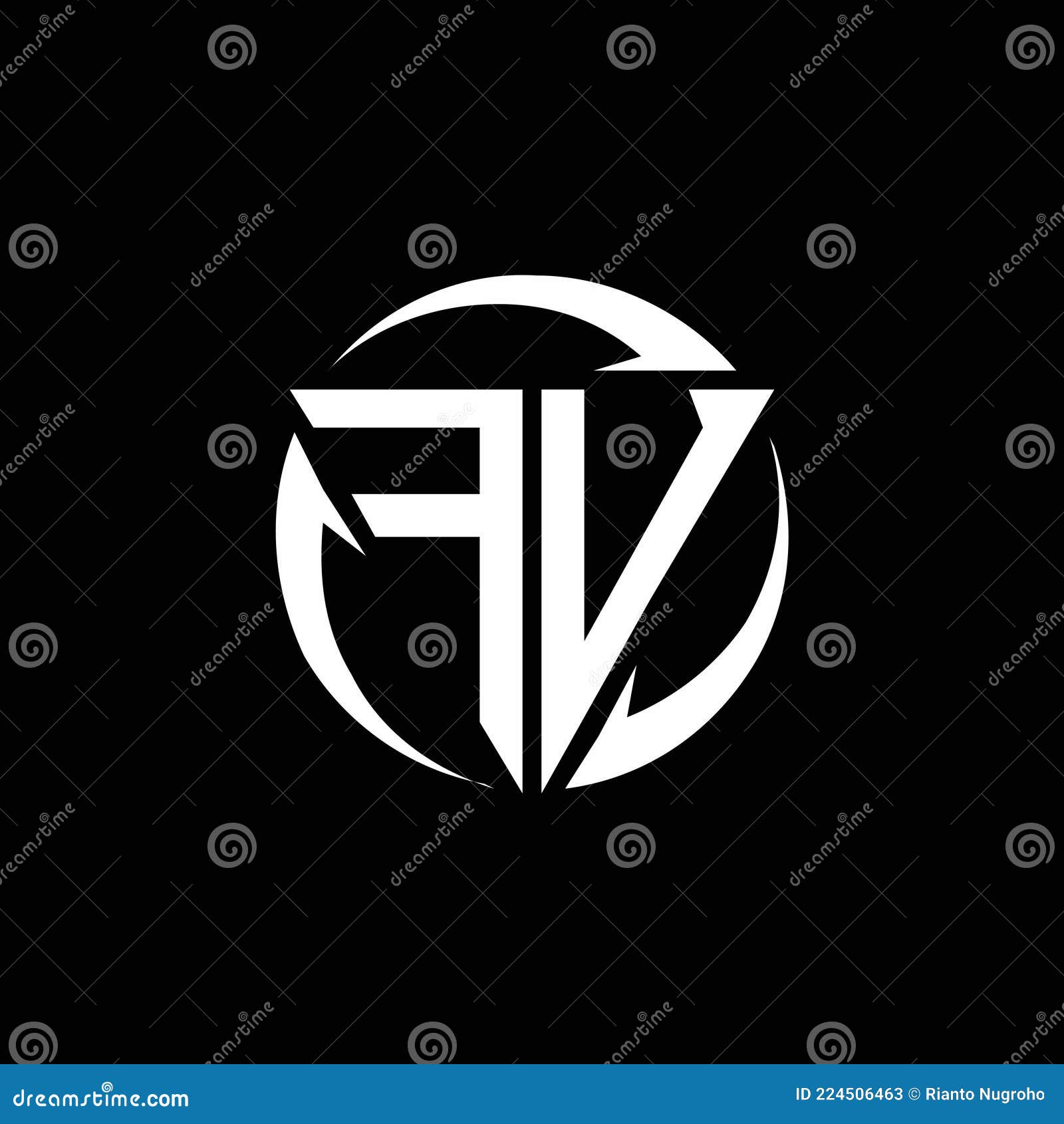 FV Logo Monogram Design Template Stock Vector - Illustration of logo ...