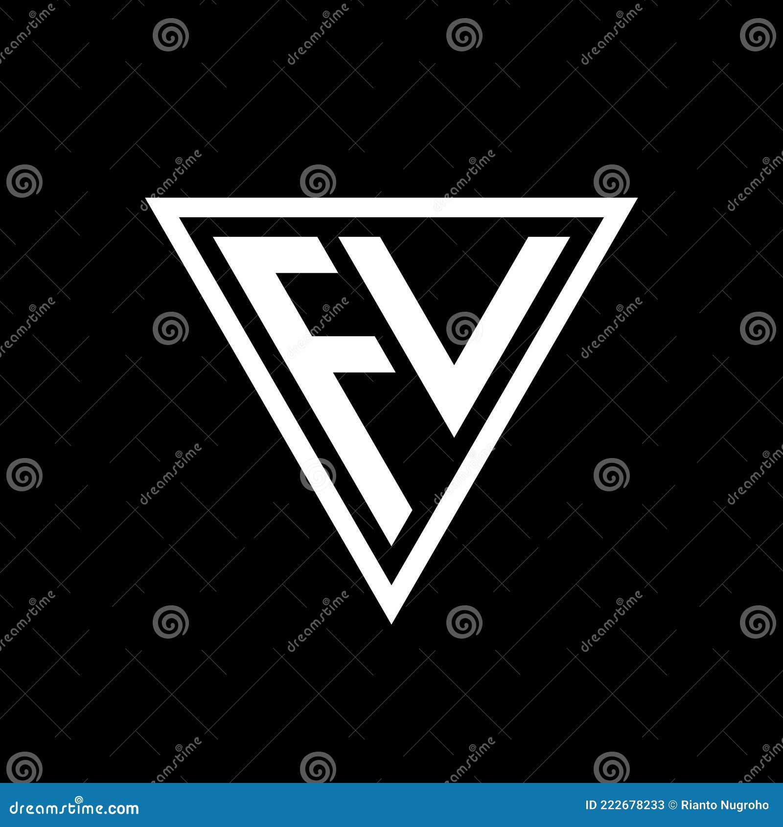 FV Logo Monogram with Triangle Shape Designs Template Stock Vector ...
