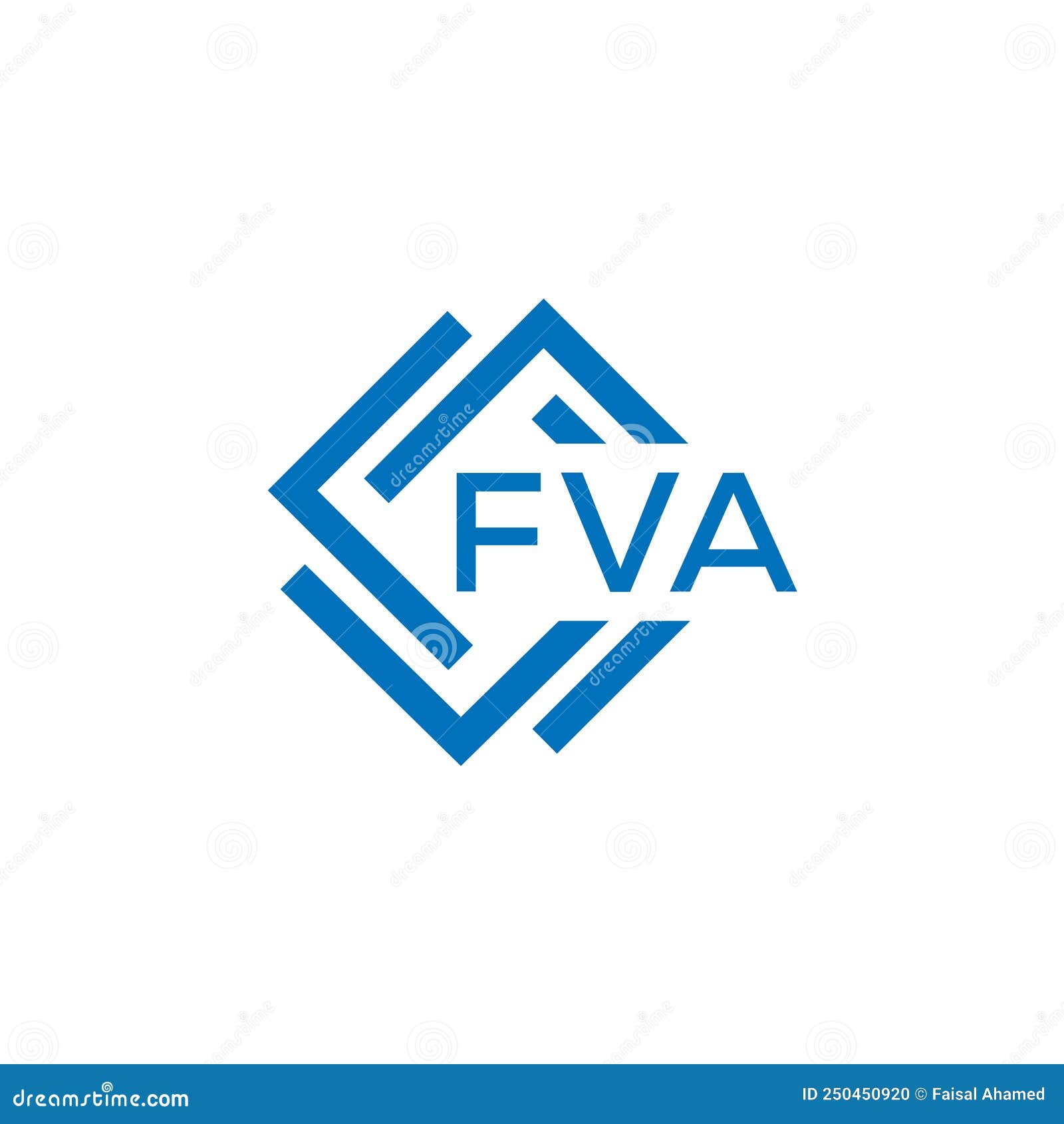 FVA Letter Logo Design on White Background. FVA Creative Circle Letter ...