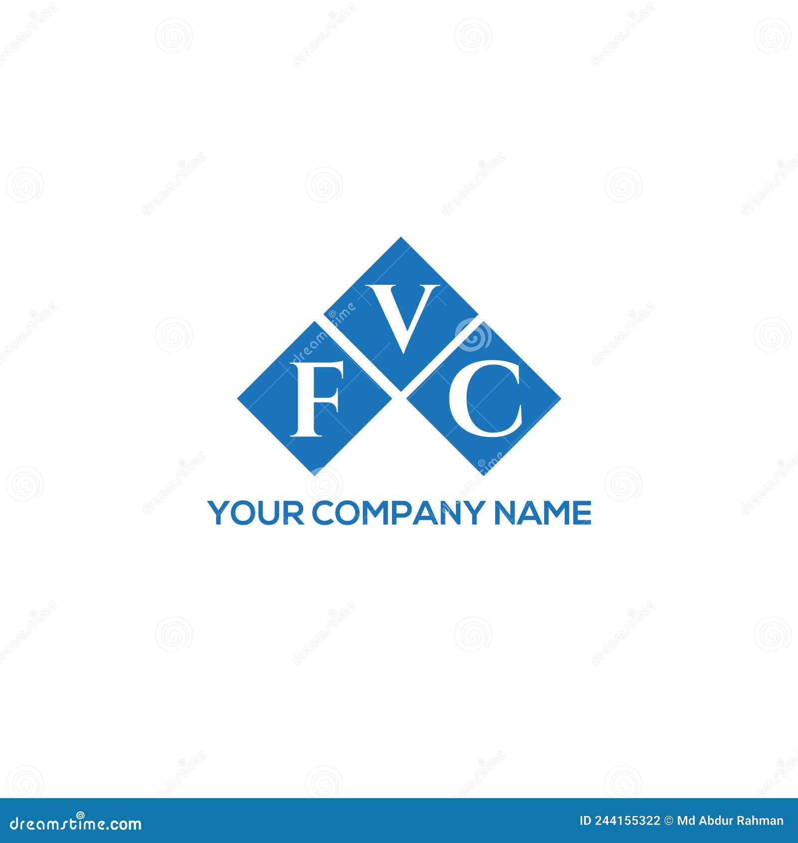 FVC Letter Logo Design on White Background. FVC Creative Initials ...