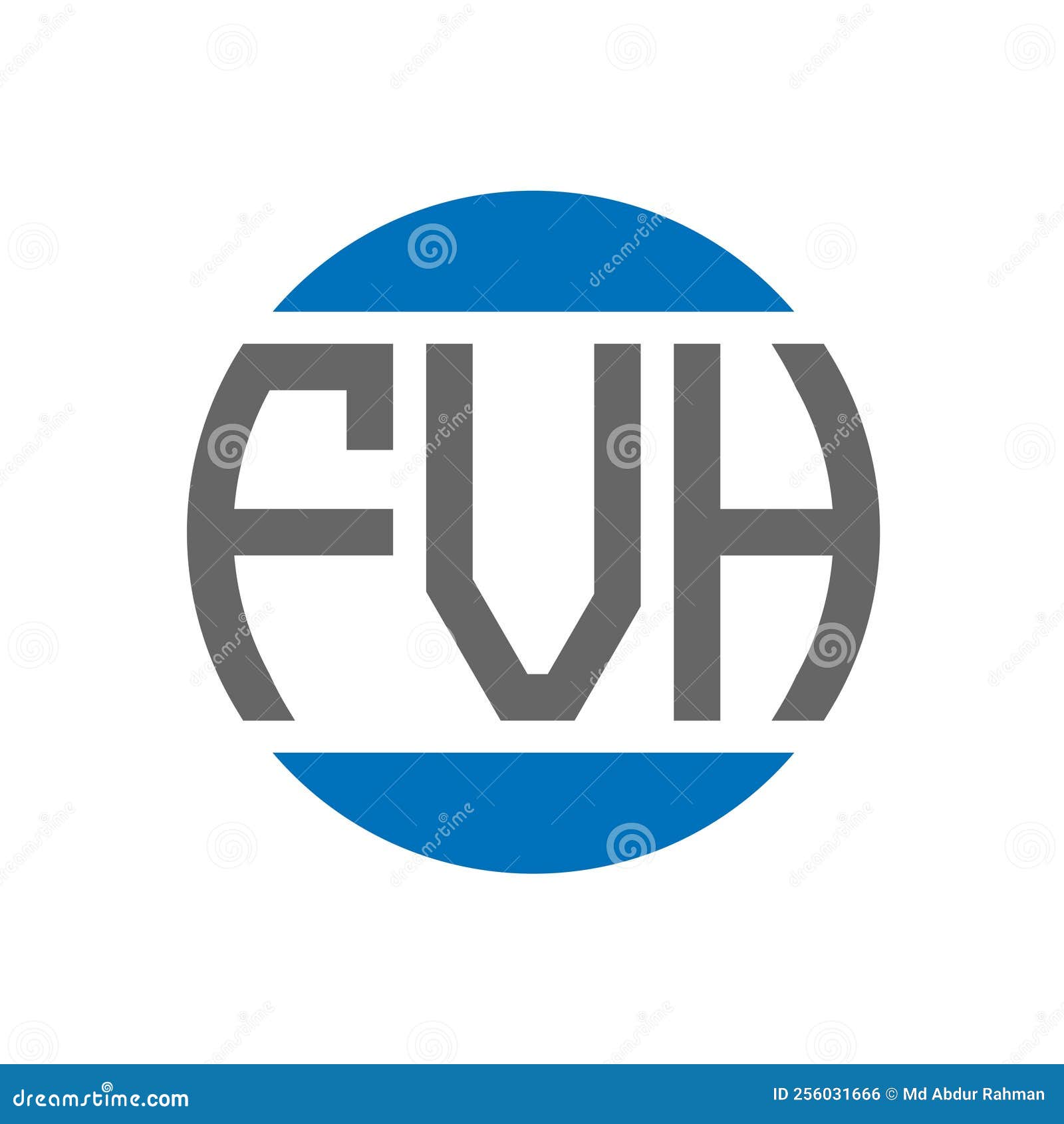 FVH Letter Logo Design on White Background. FVH Creative Initials ...