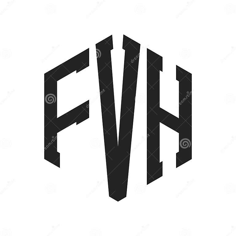 FVH Logo Design. Initial Letter FVH Monogram Logo Using Hexagon Shape ...