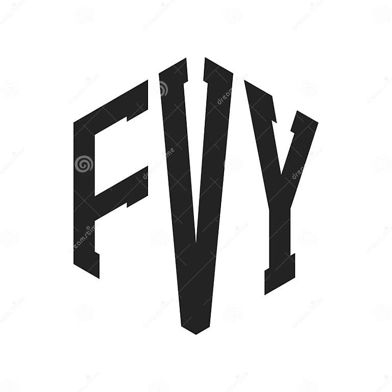 FVY Logo Design. Initial Letter FVY Monogram Logo Using Hexagon Shape ...