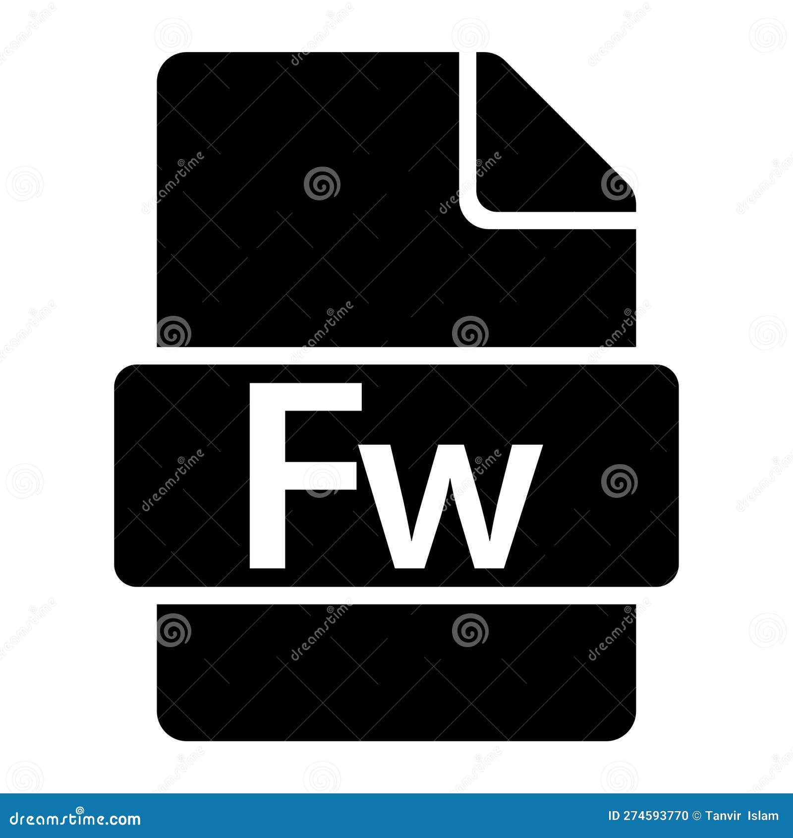 Fw File Format Icon stock vector. Illustration of types - 274593770