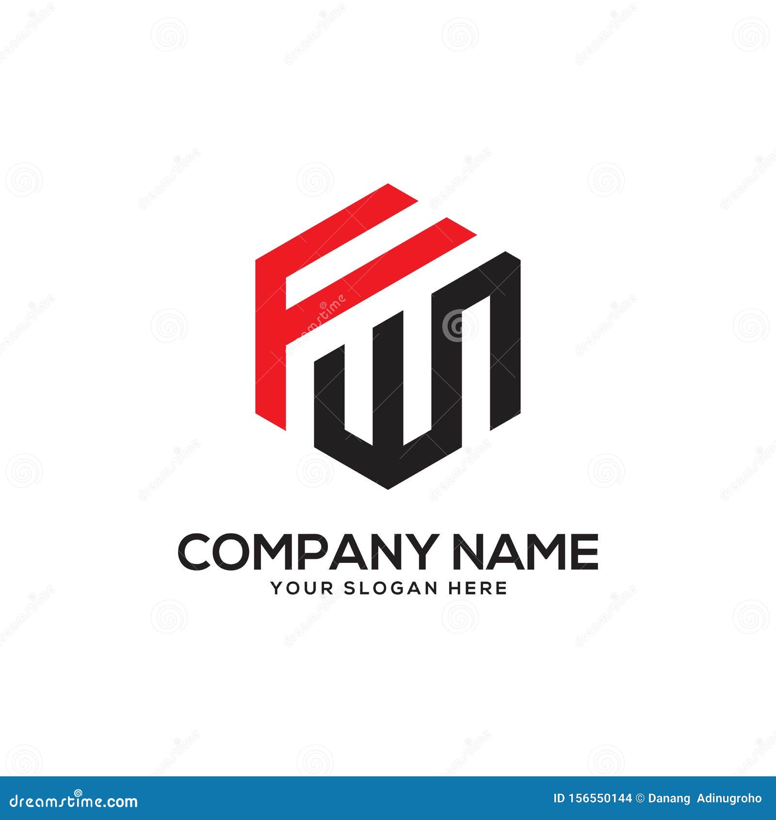 FW Initial Letter Logo Inspiration, F and W Logo Vector with Hexagonal ...