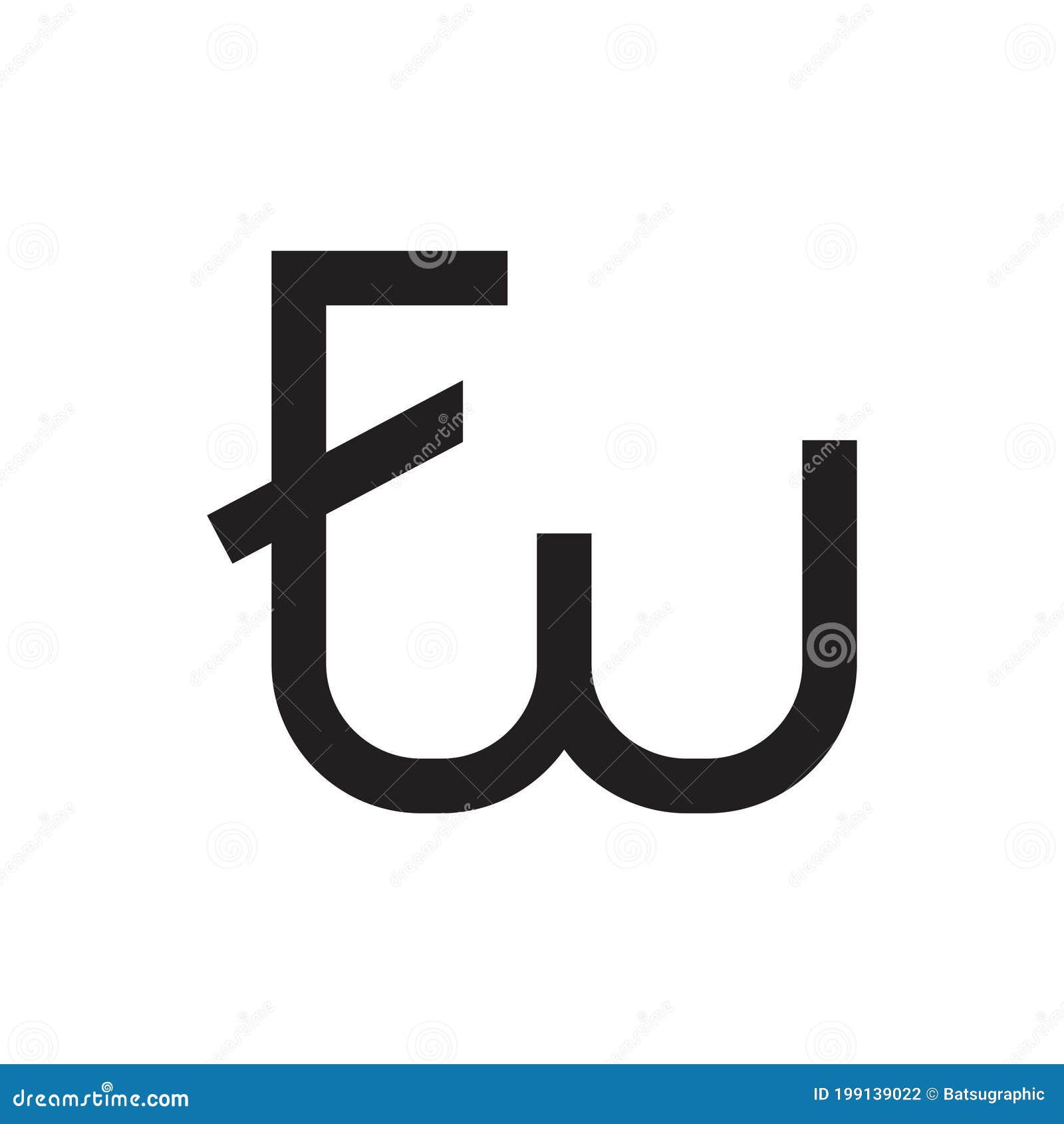 Fw Initial Letter Vector Logo Icon Stock Vector - Illustration of ...