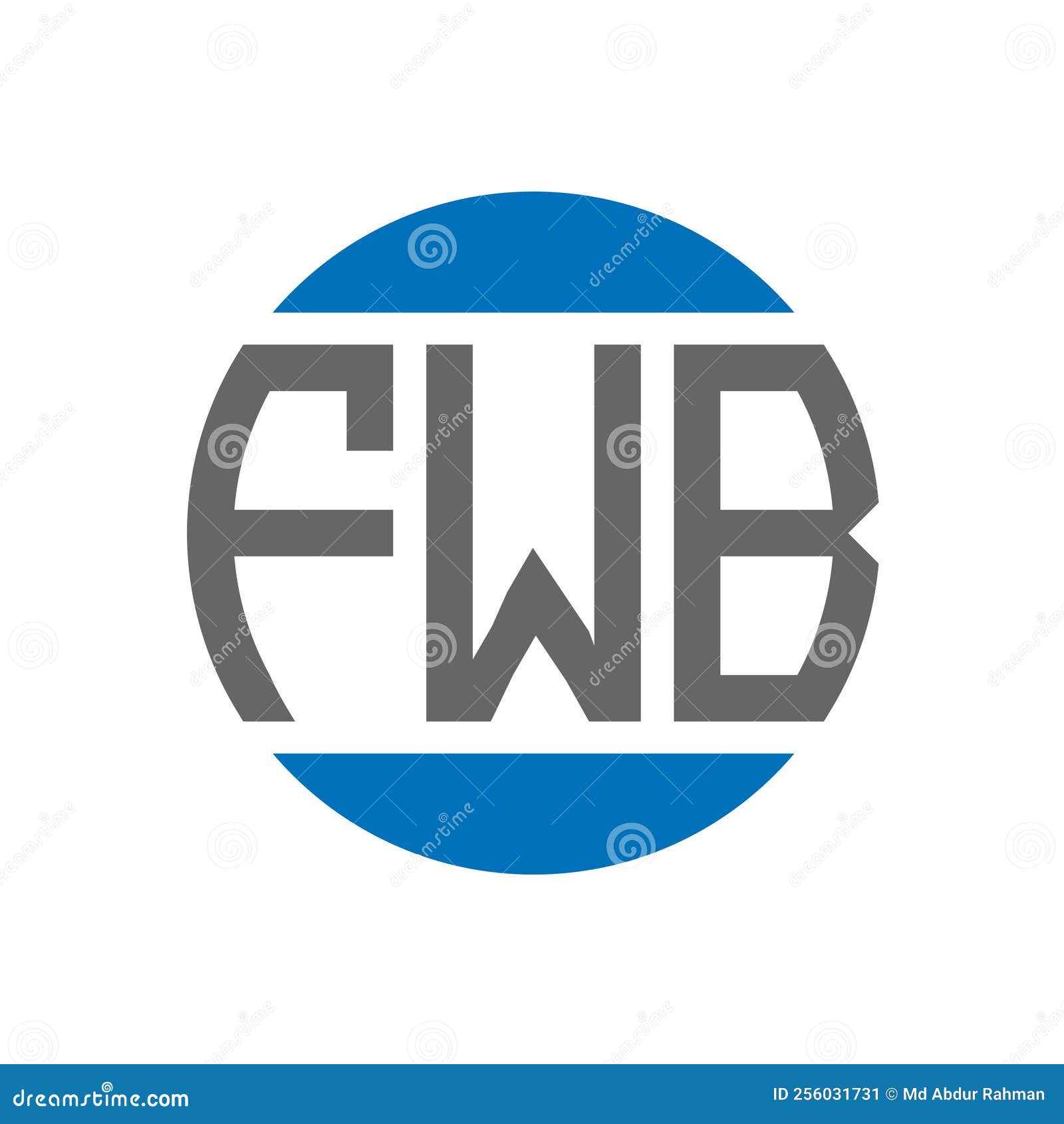 FWB Letter Logo Design on White Background. FWB Creative Initials ...