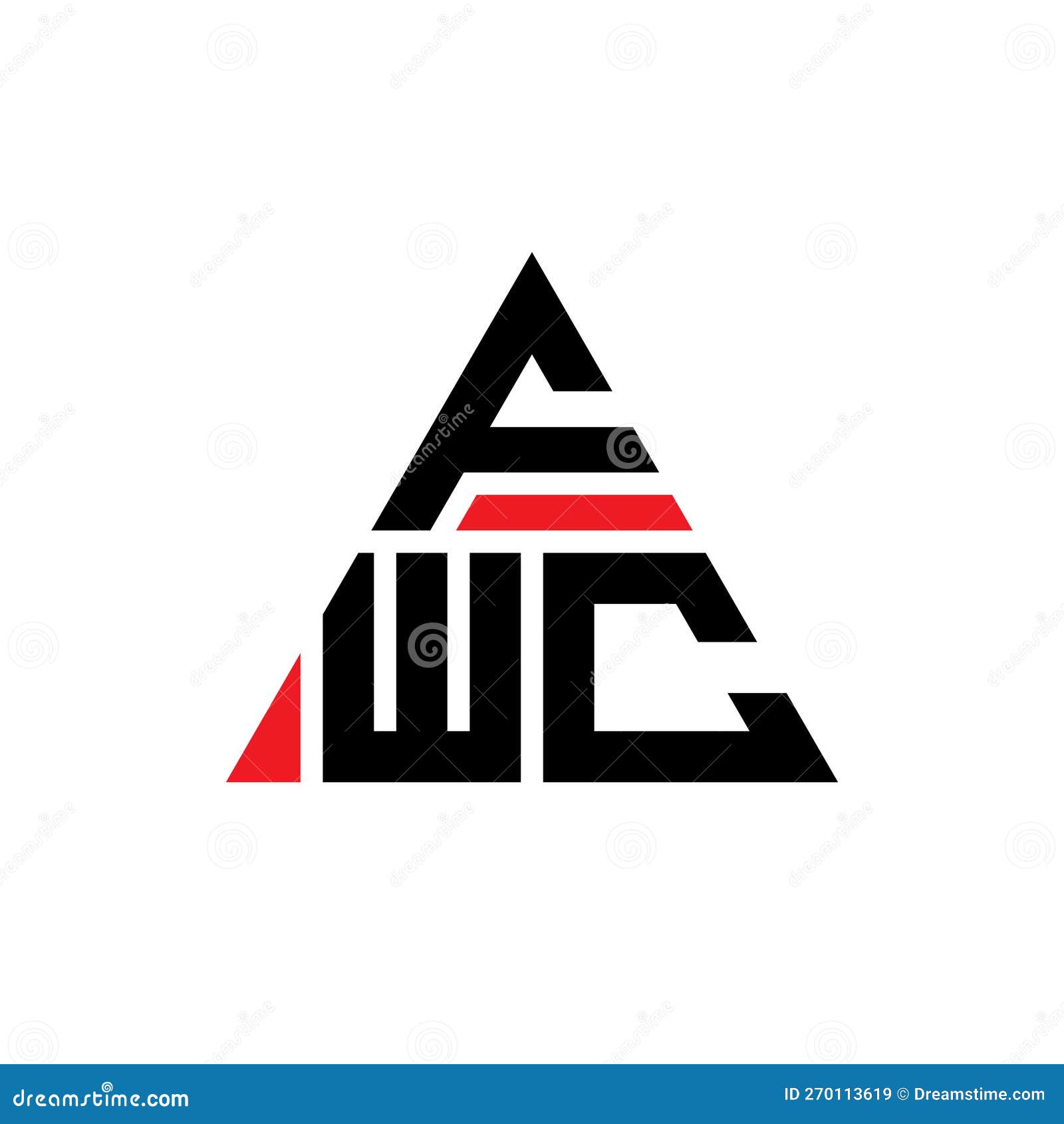 FWC Triangle Letter Logo Design with Triangle Shape. FWC Triangle Logo ...