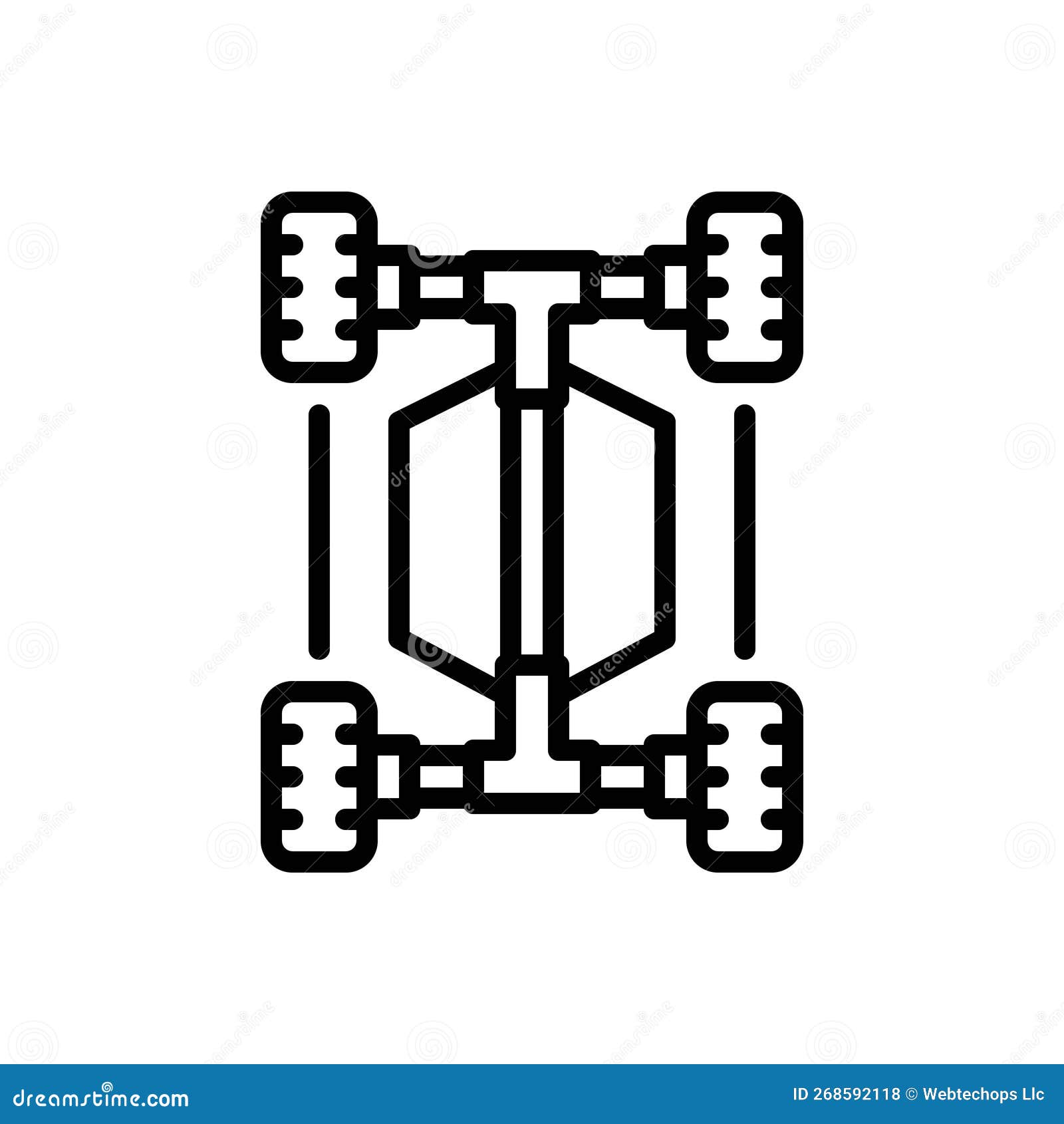 Black Line Icon for Fwd, Car and Sport Stock Illustration ...