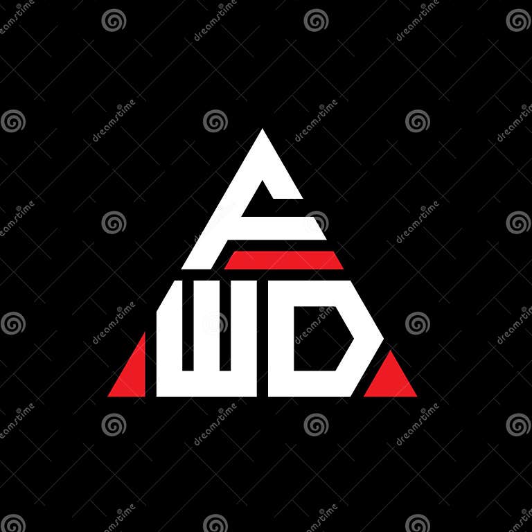 FWD Triangle Letter Logo Design with Triangle Shape. FWD Triangle Logo ...