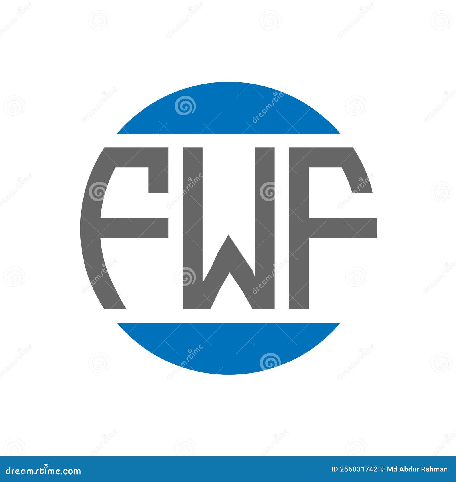 FWF Letter Logo Design on White Background. FWF Creative Initials ...