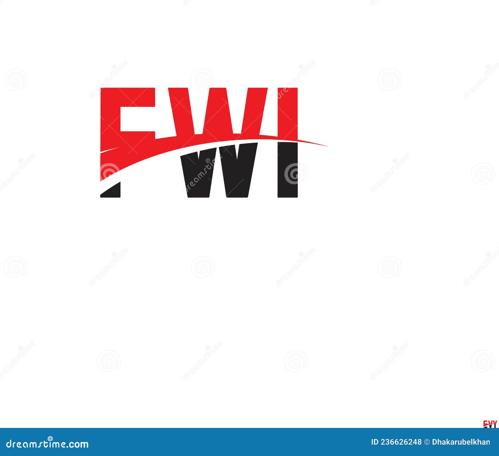 FWI Letter Initial Logo Design Vector Illustration Stock Vector ...