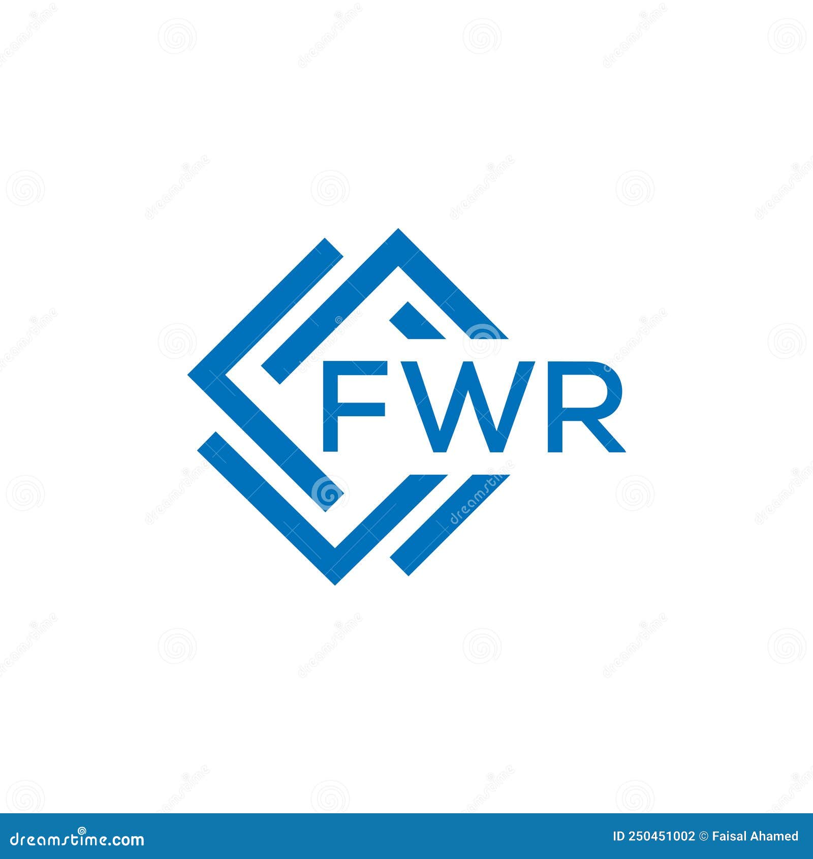 FWR Letter Logo Design On White Background. FWR Creative Circle Letter ...