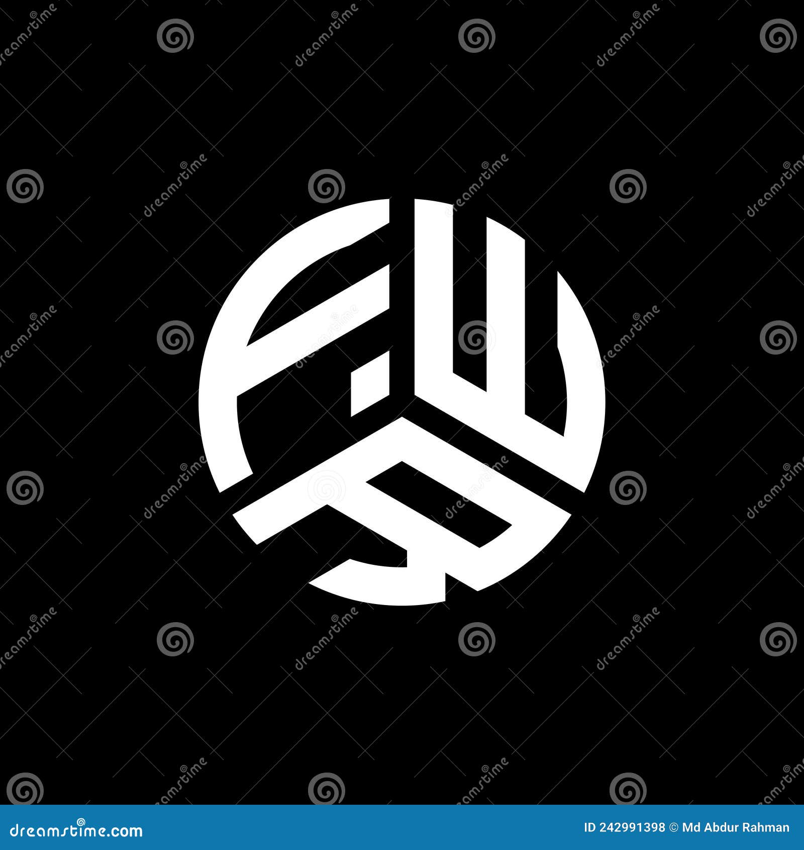 FWR Letter Logo Design On White Background. FWR Creative Initials ...