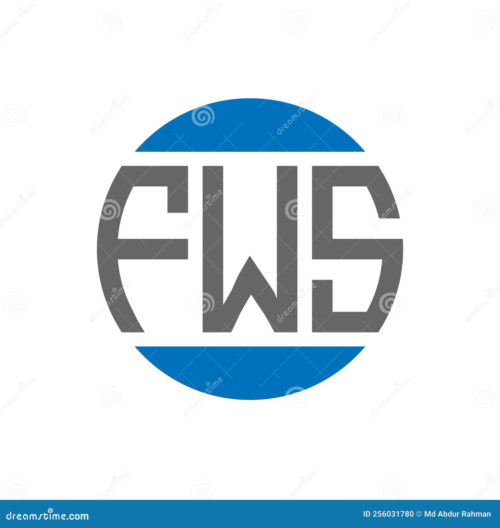 FWS Letter Logo Design on White Background. FWS Creative Initials ...