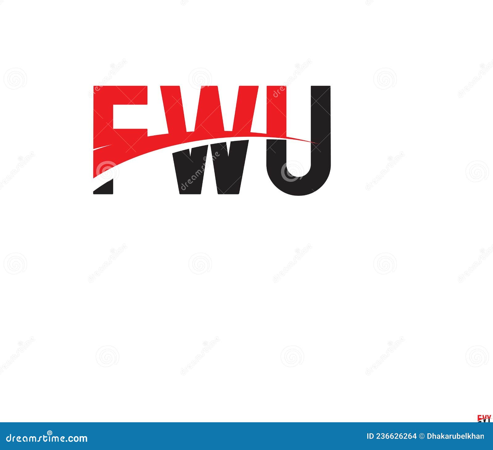 FWU Letter Initial Logo Design Vector Illustration Stock Vector ...