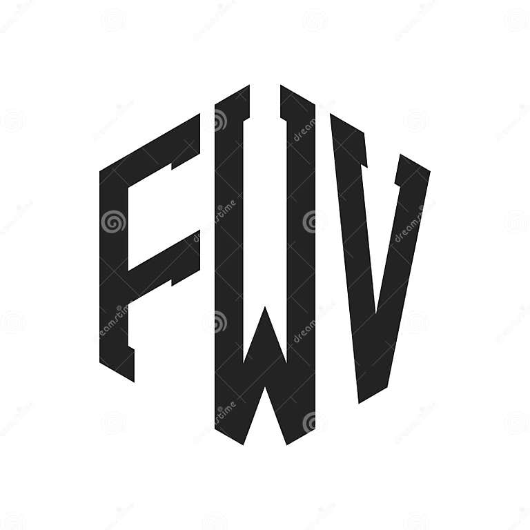 FWV Logo Design. Initial Letter FWV Monogram Logo Using Hexagon Shape ...