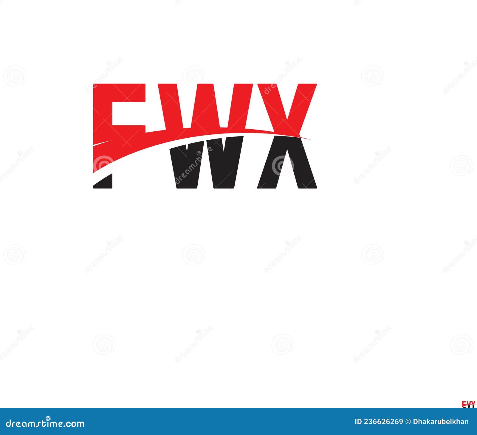 FWX Letter Initial Logo Design Vector Illustration Stock Vector ...