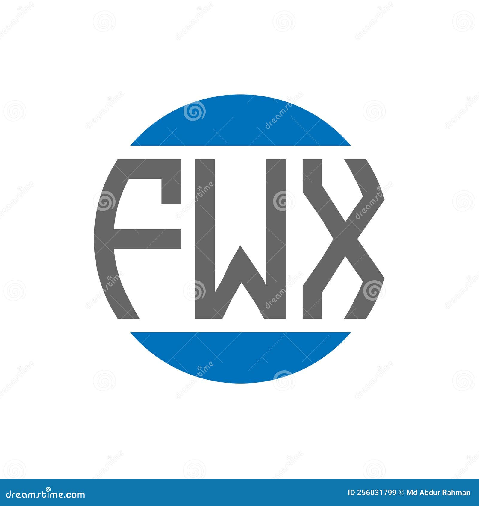 FWX Letter Logo Design on White Background. FWX Creative Initials ...