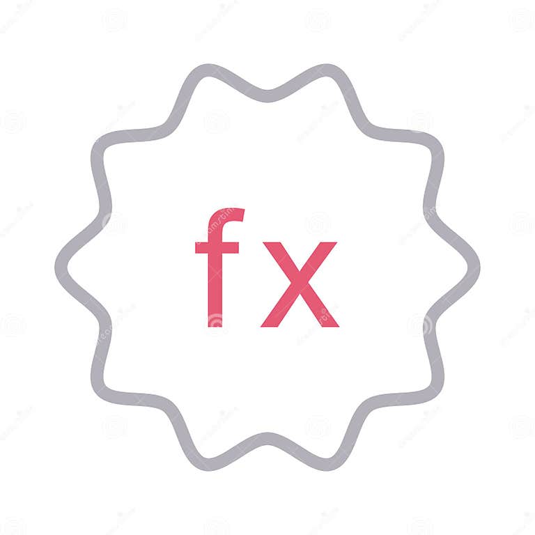 Fx vector color line icon stock vector. Illustration of icons - 166467538