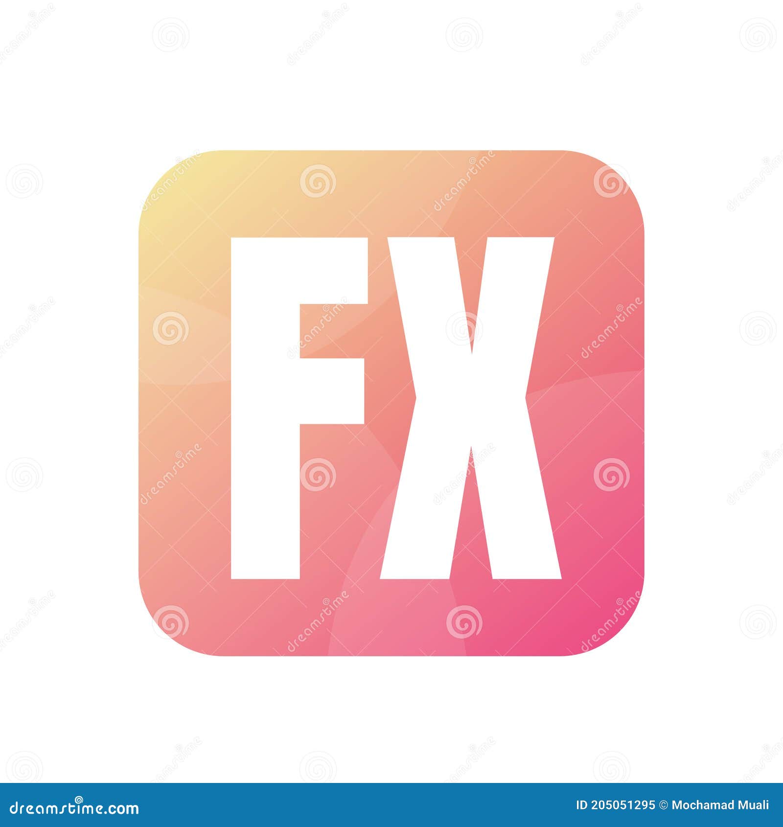 FX Letter Logo Design with Simple Style Stock Vector - Illustration of ...