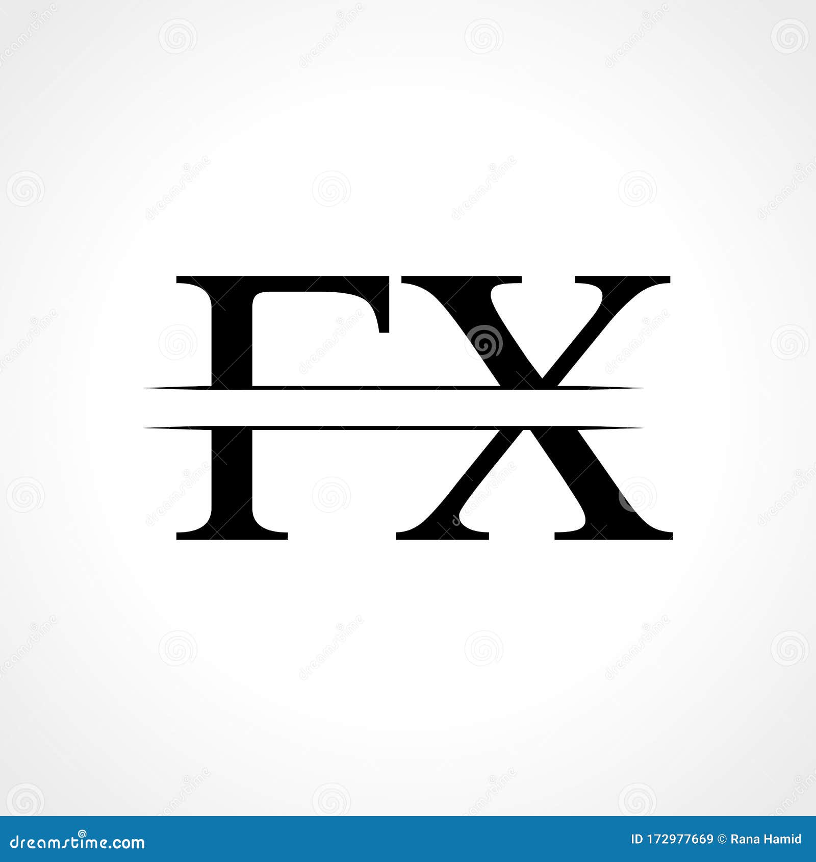 FX Letter Type Logo Design Vector Template. Abstract Letter FX Logo ...