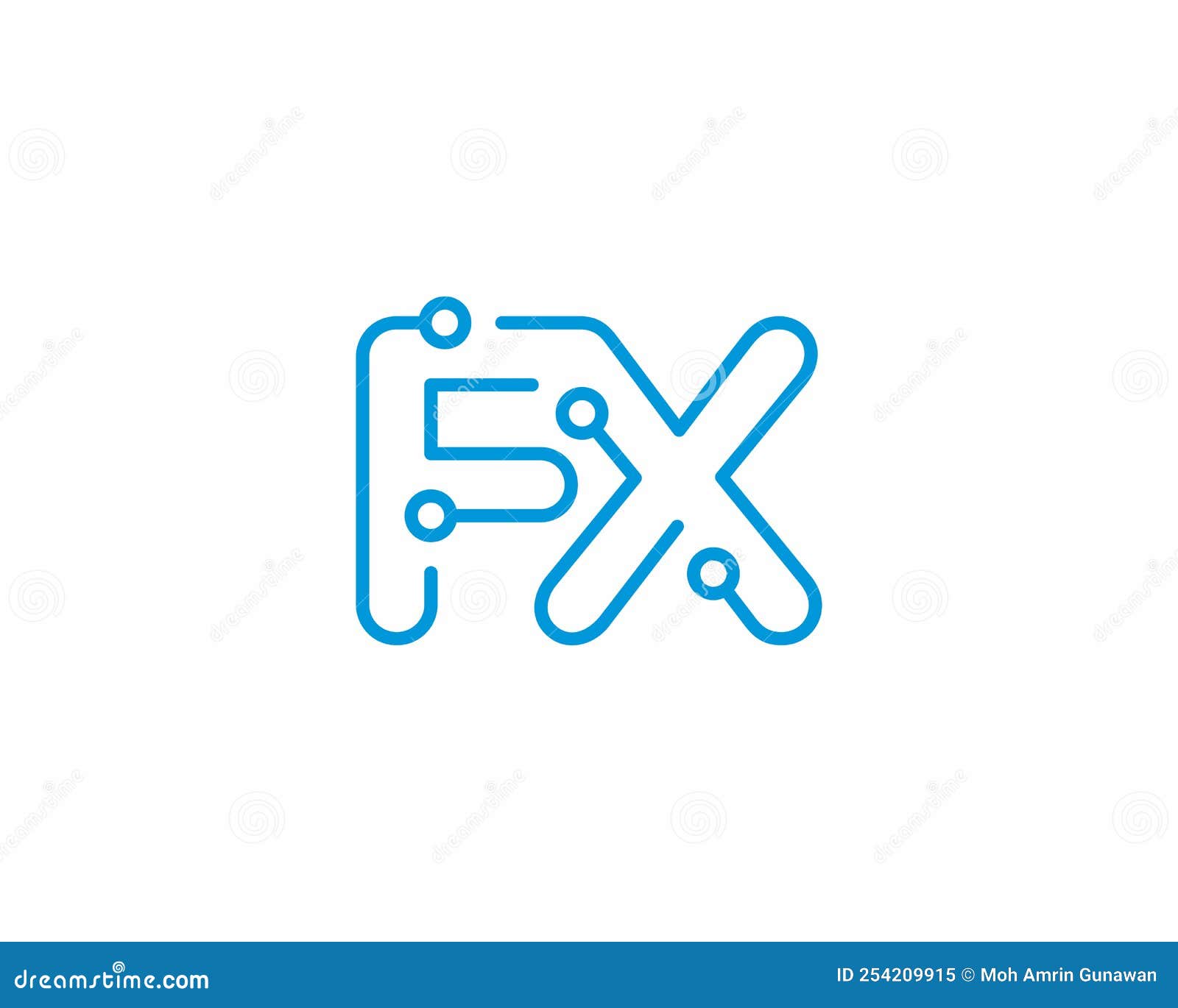 FX Letters, Electronic Circuit, Technology Logo Design Vector 001 Stock ...