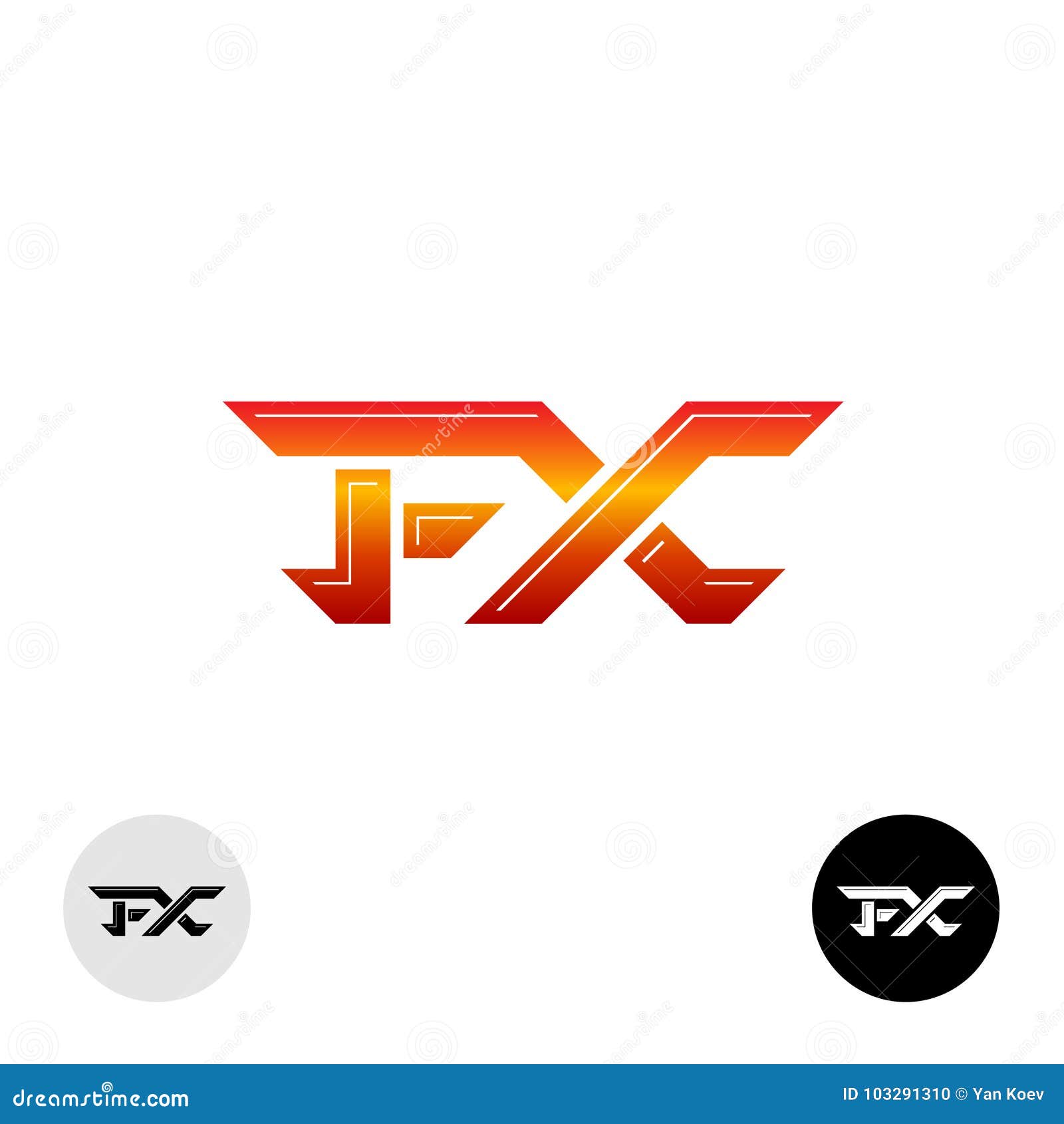 FX letters logo stock vector. Illustration of alphabet - 103291310