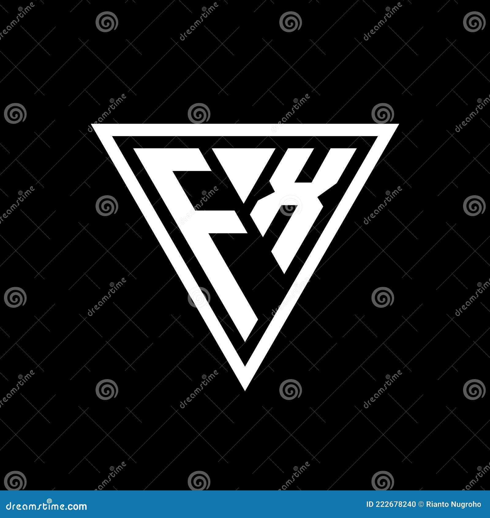 FX Logo Monogram with Triangle Shape Designs Template Stock Vector ...