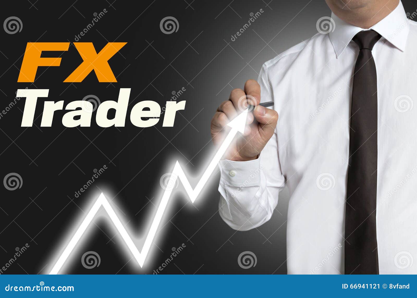 FX Trader Draws Market Price on Touchscreen Stock Image - Image of ...