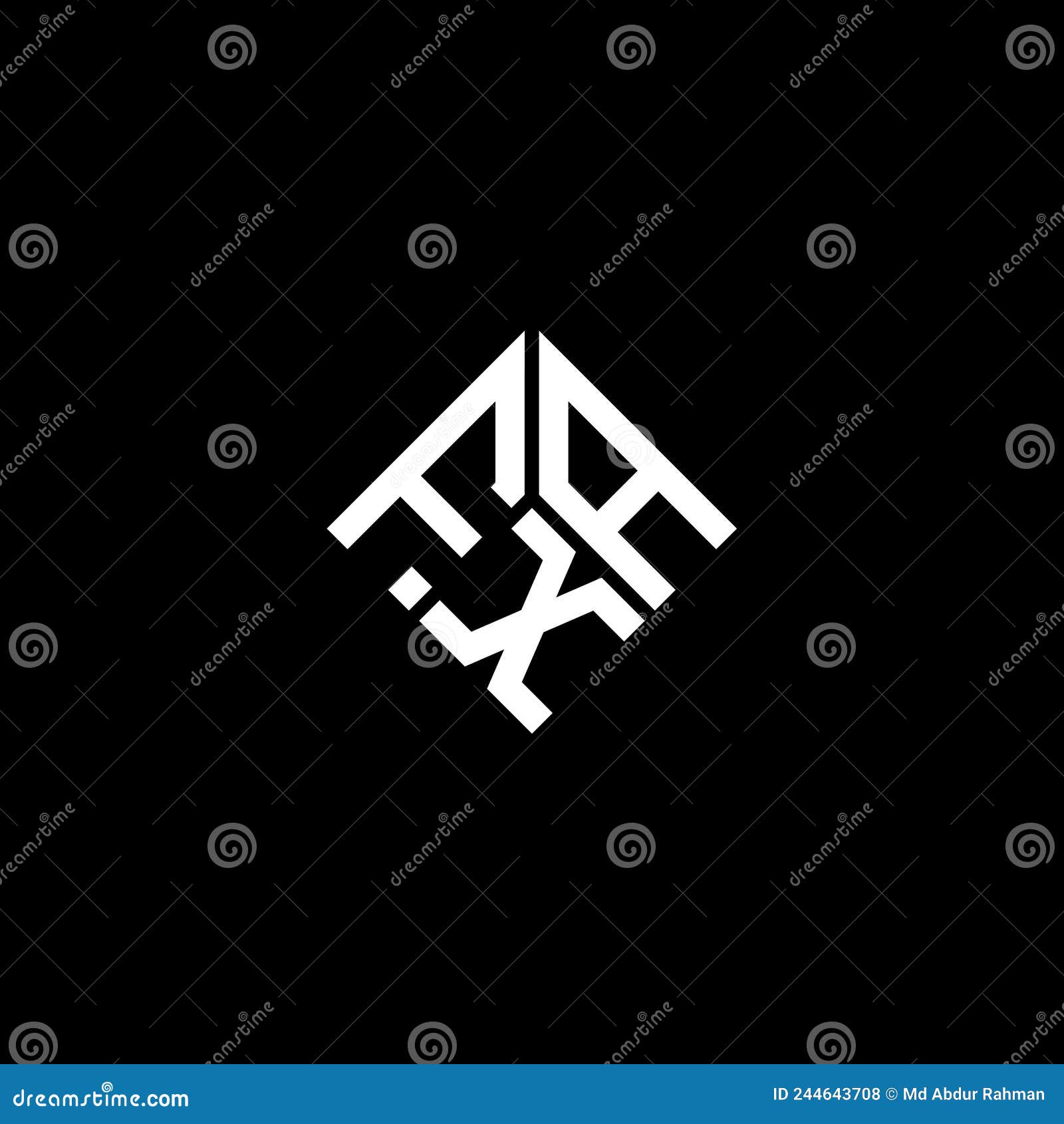 FXA Letter Logo Design On Black Background. FXA Creative Initials ...