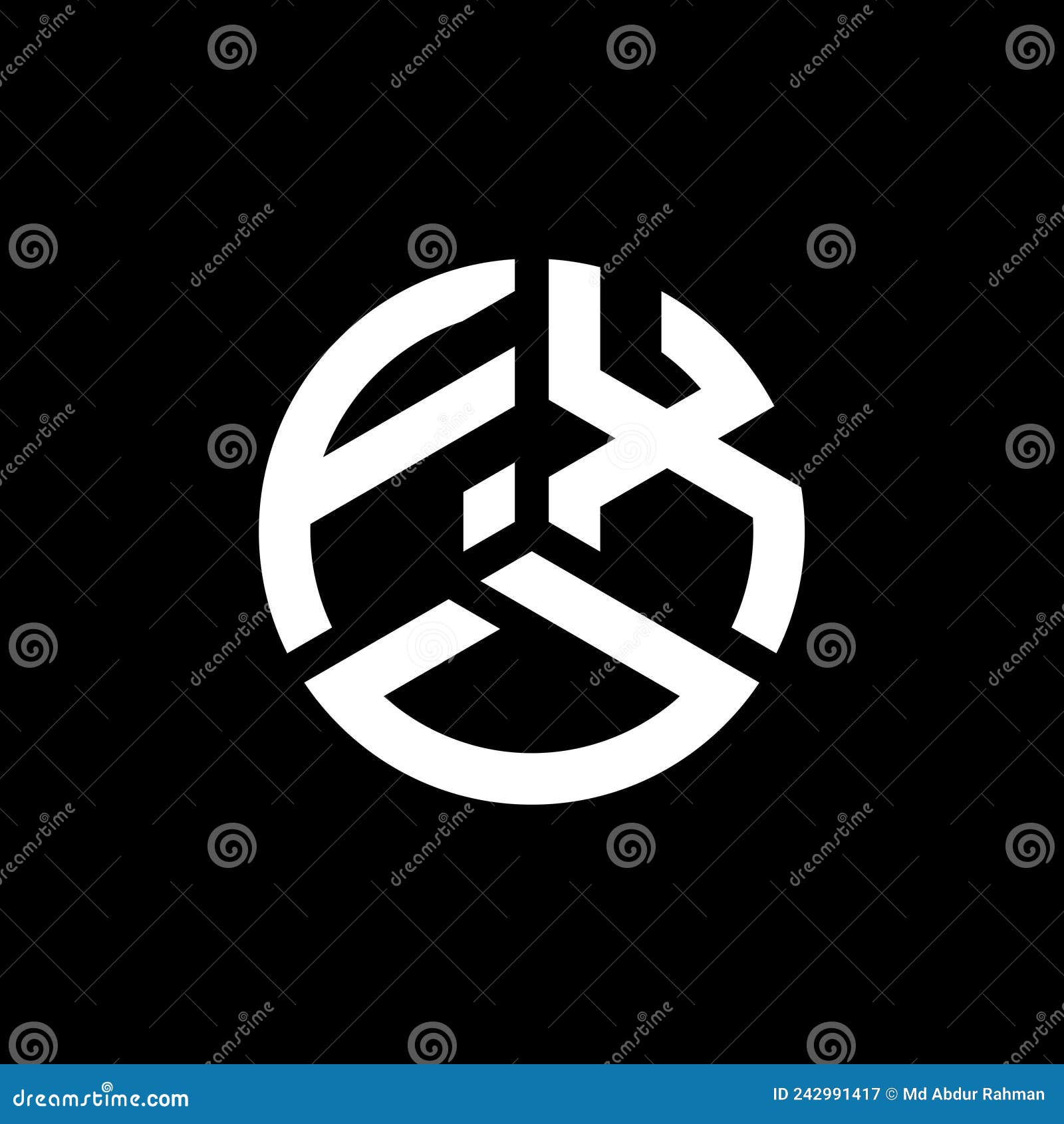 FXD Letter Logo Design on White Background. FXD Creative Initials ...