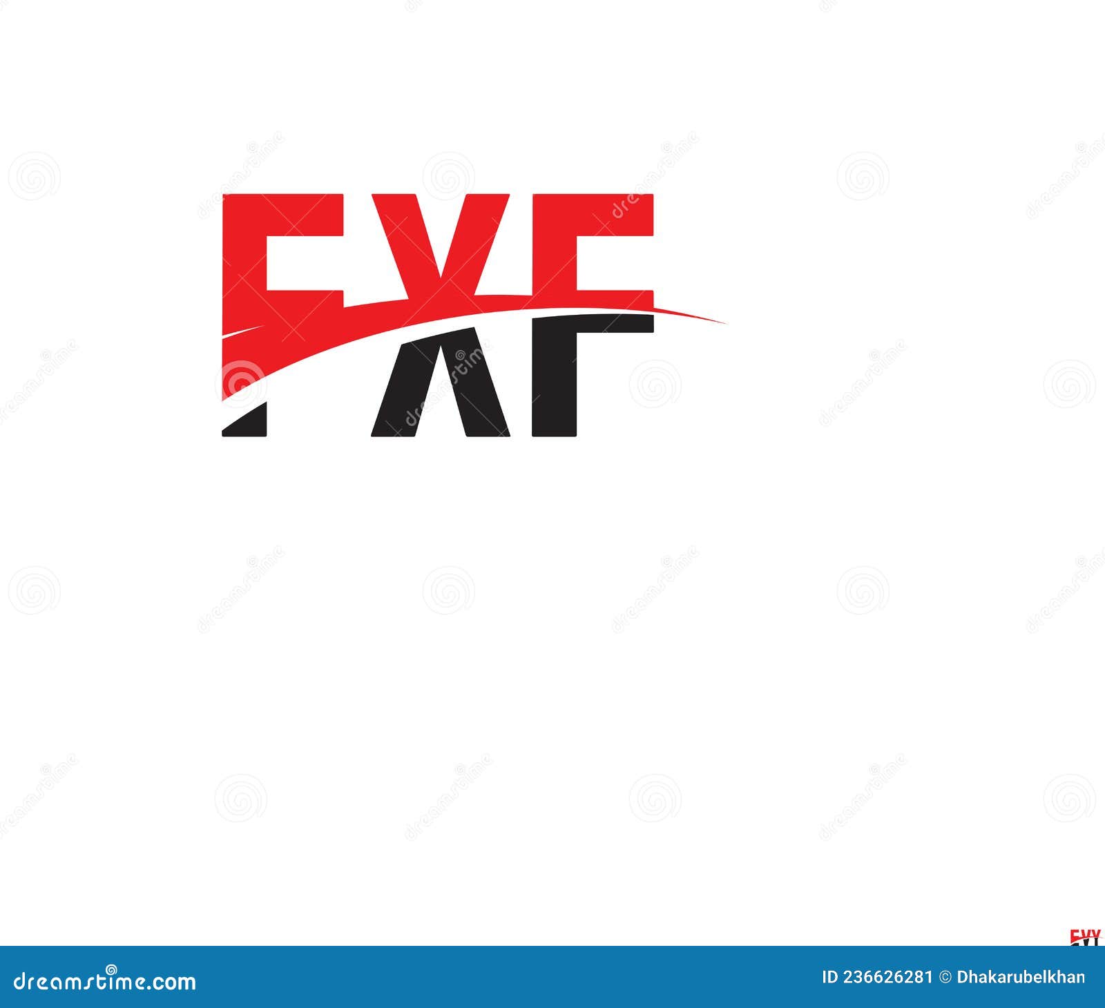 FXF Letter Initial Logo Design Vector Illustration Stock Vector ...