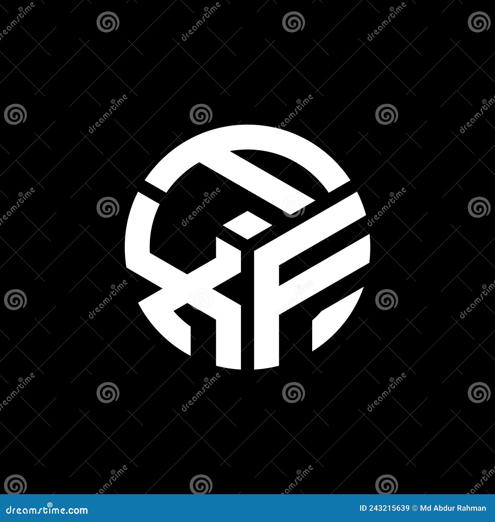 FXF Letter Logo Design on Black Background. FXF Creative Initials ...