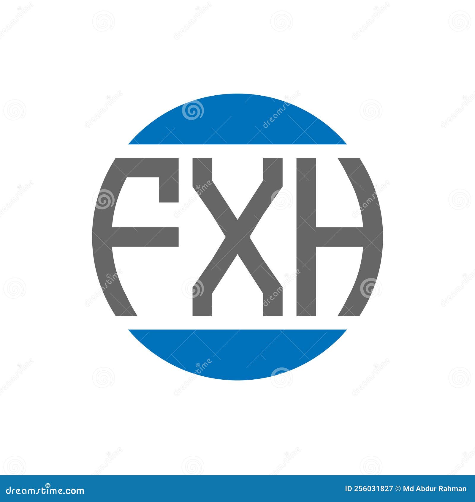 FXH Letter Logo Design on White Background. FXH Creative Initials ...