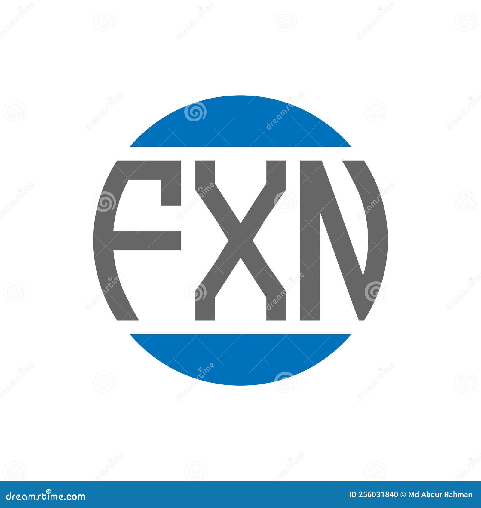 FXN Letter Logo Design on White Background. FXN Creative Initials ...