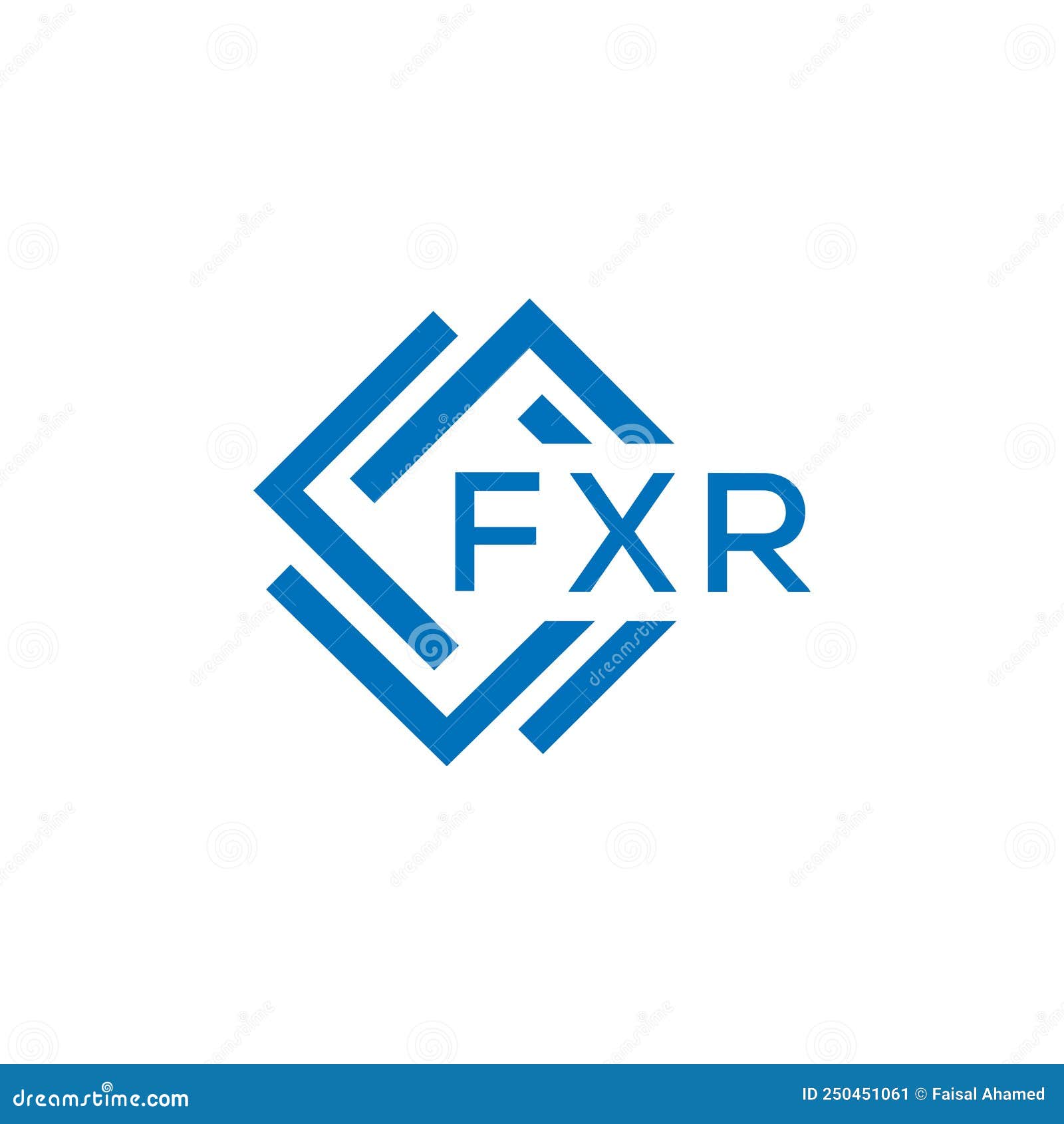 FXR Letter Logo Design on White Background. FXR Creative Circle Letter ...