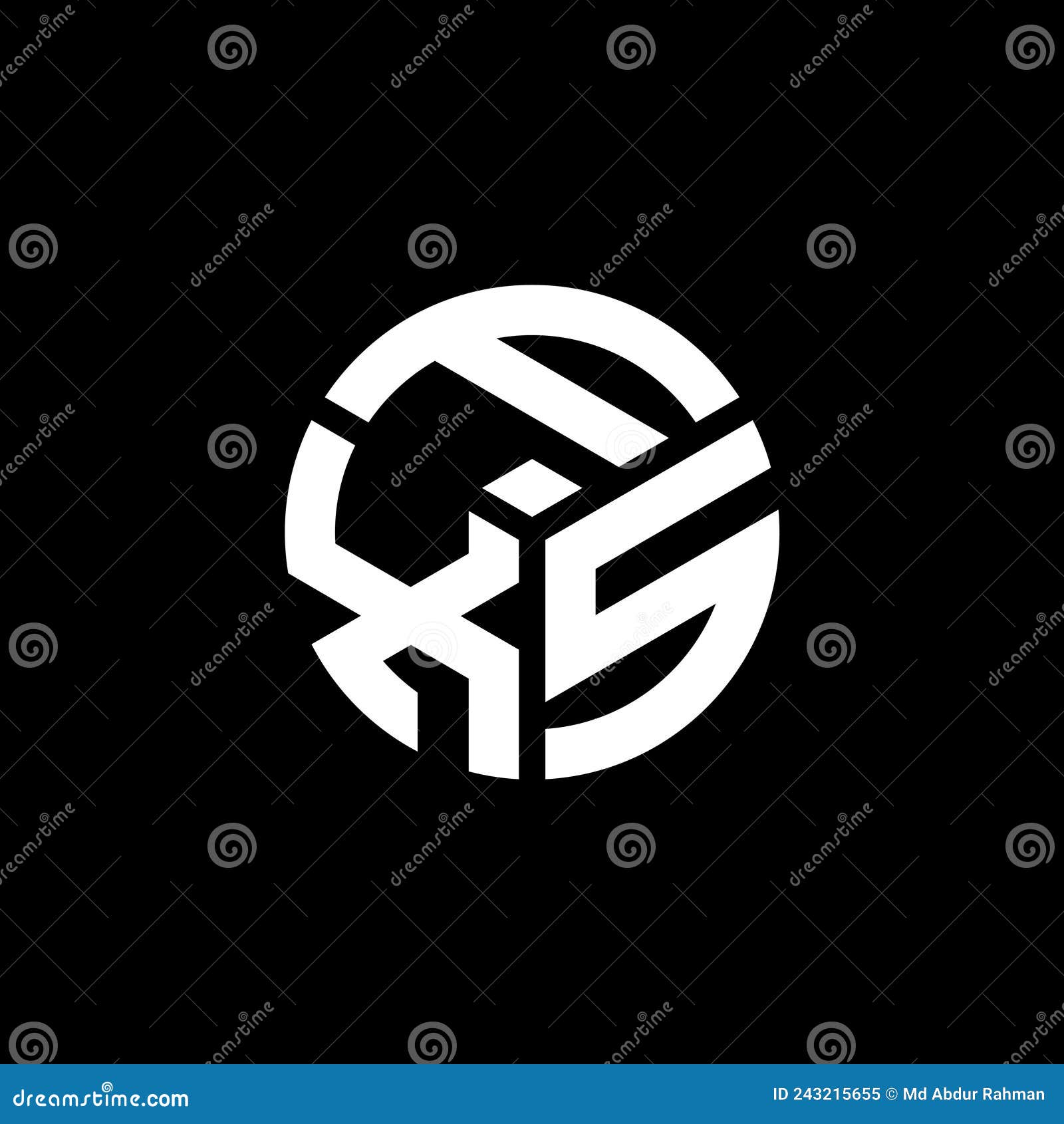 FXS Letter Logo Design On Black Background. FXS Creative Initials ...