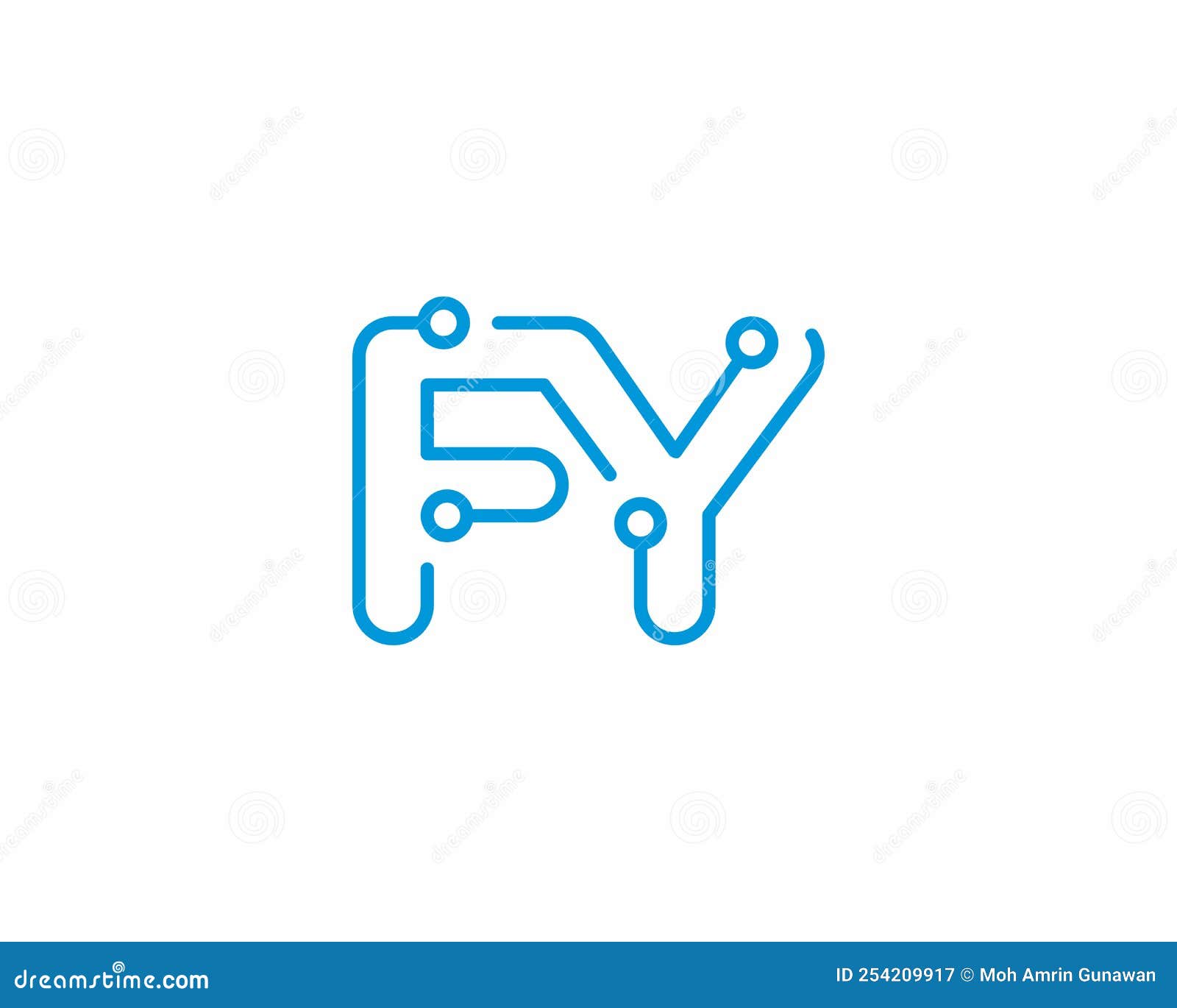 FY Letters, Electronic Circuit, Technology Logo Design Vector 001 Stock ...