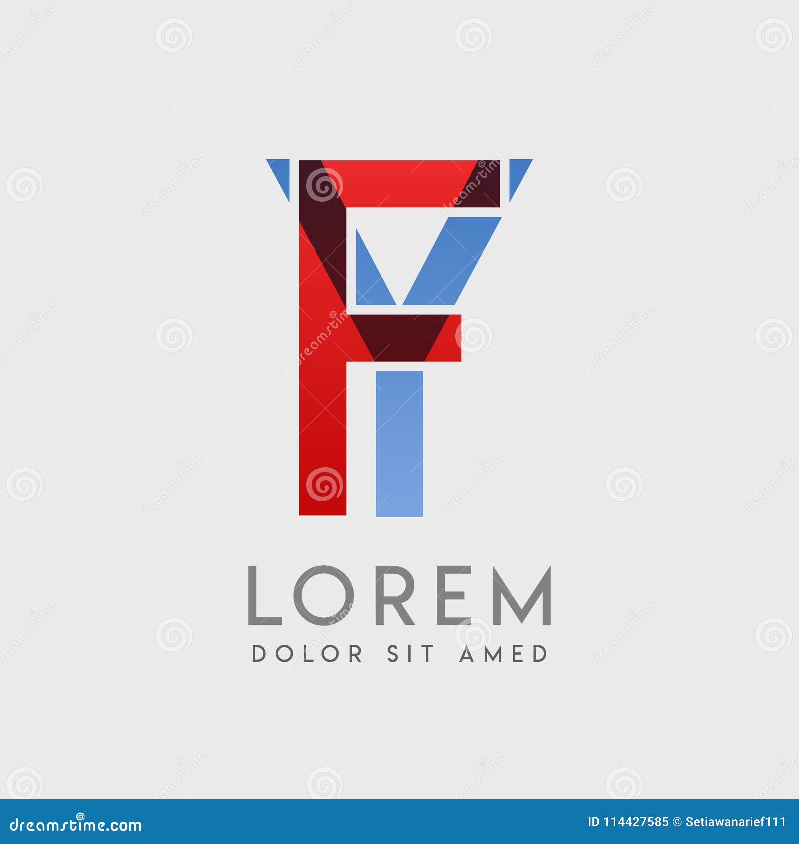 FY Logo Letters with Blue and Red Gradation Stock Vector - Illustration ...