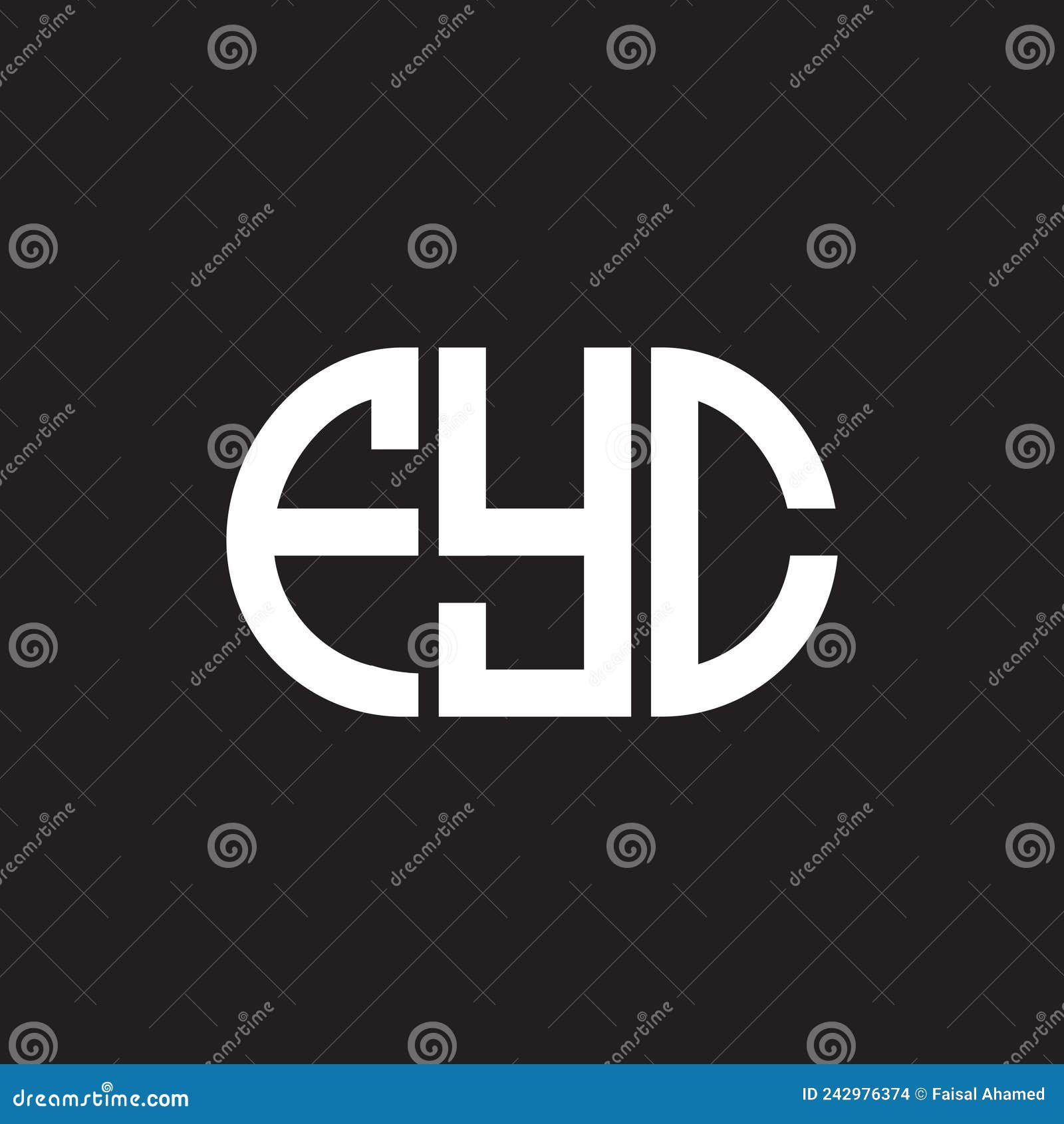 FYC Letter Logo Design on Black Background. FYC Creative Initials ...