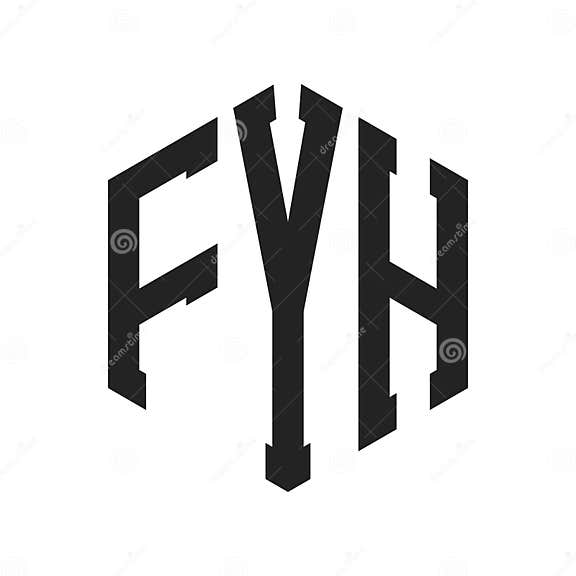 FYH Logo Design. Initial Letter FYH Monogram Logo Using Hexagon Shape ...