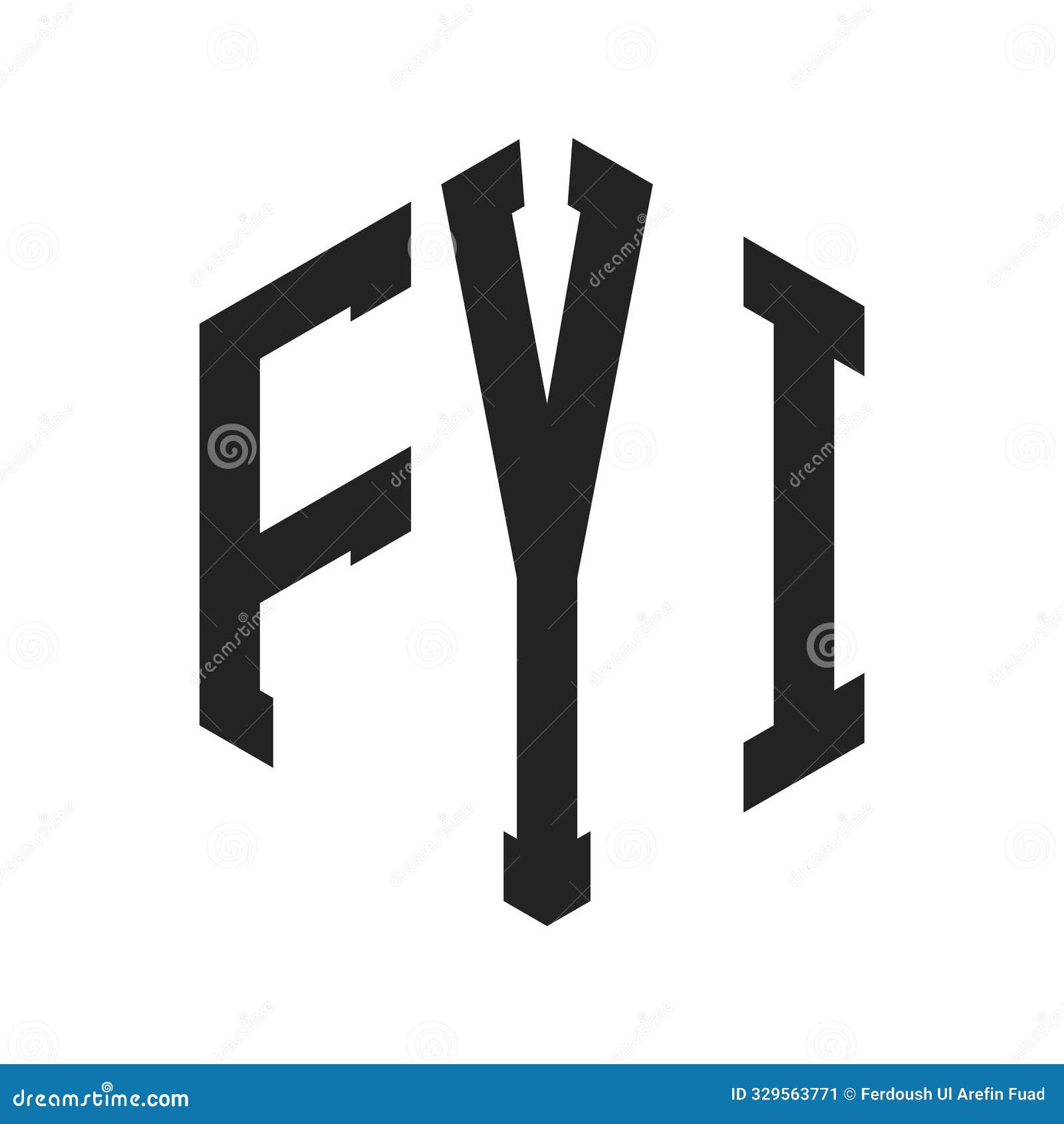 FYI Logo Design. Initial Letter FYI Monogram Logo Using Hexagon Shape ...